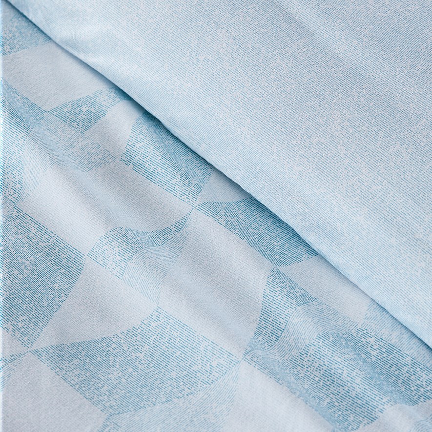Prewashed Cotton Printed Blue Triangle Quilt Cover Set + Separates | Adairs