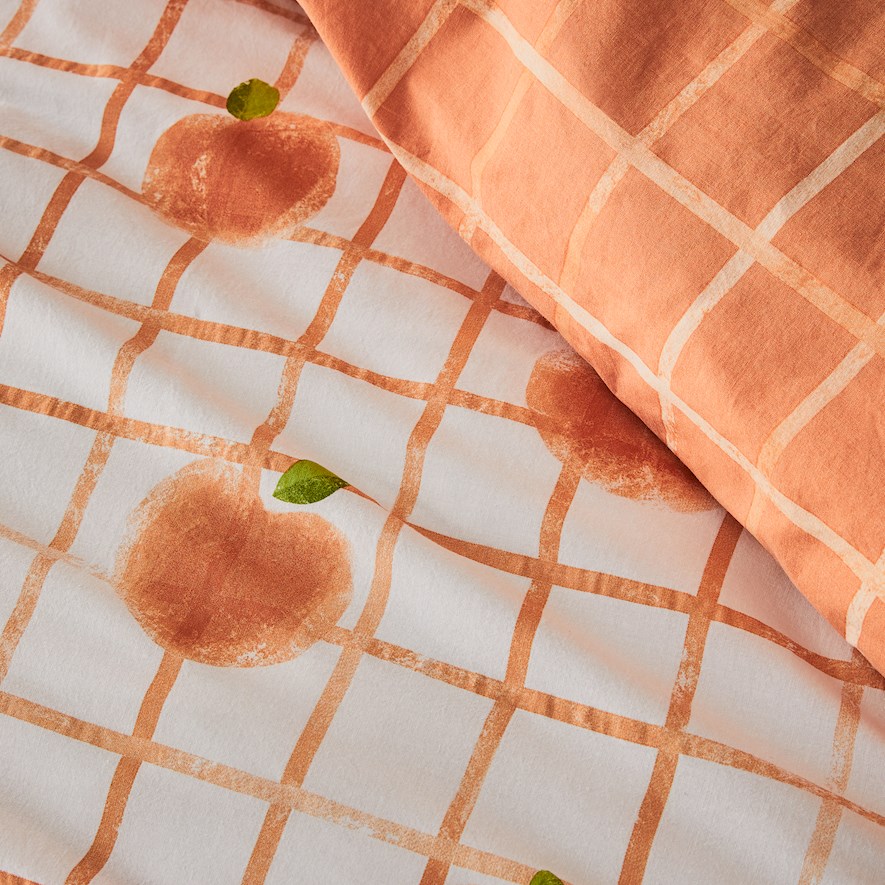 Metro - Peach Apricot Quilt Cover Set + Separates | Adairs