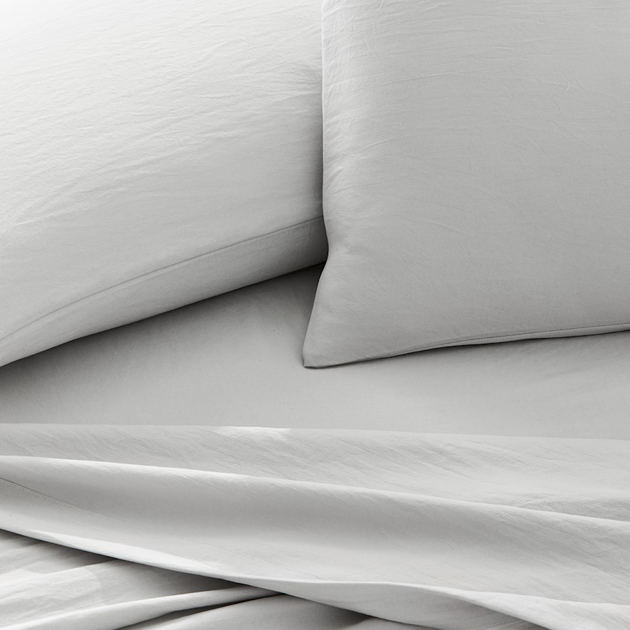 Microplush Grey Sheet Set | Adairs