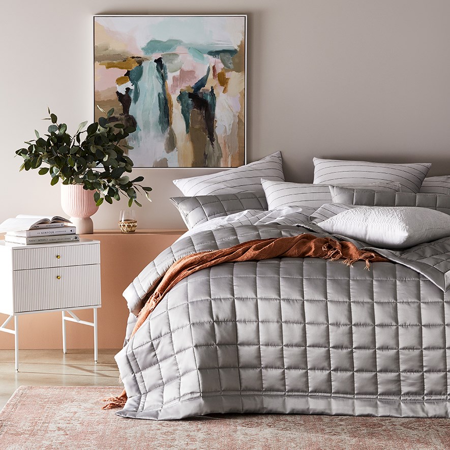 Alma Neutral Quilted Pillowcase | Adairs