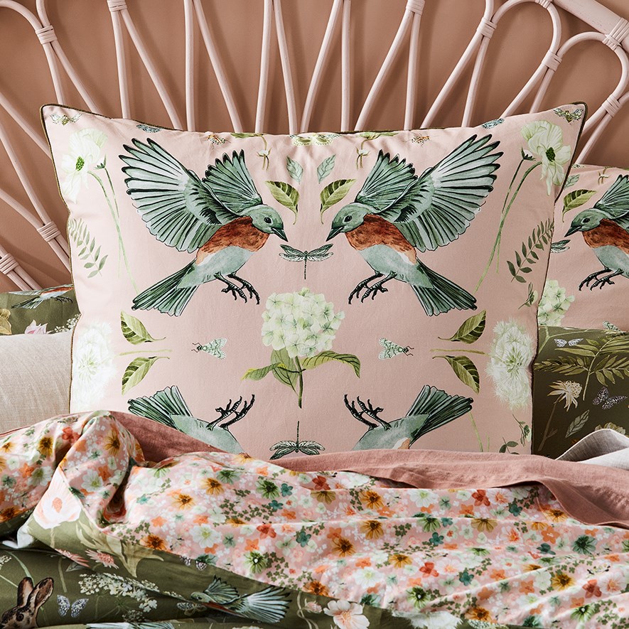 Secret Garden Olive Pillowcase | Adairs