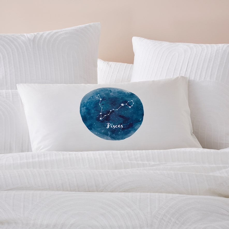 Pisces Horoscope Text Pillowcase | Adairs