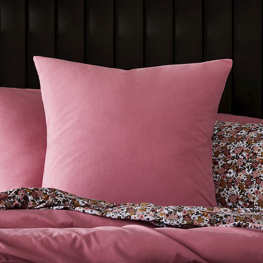 Stonewashed Cotton Berry Pillowcase | Adairs