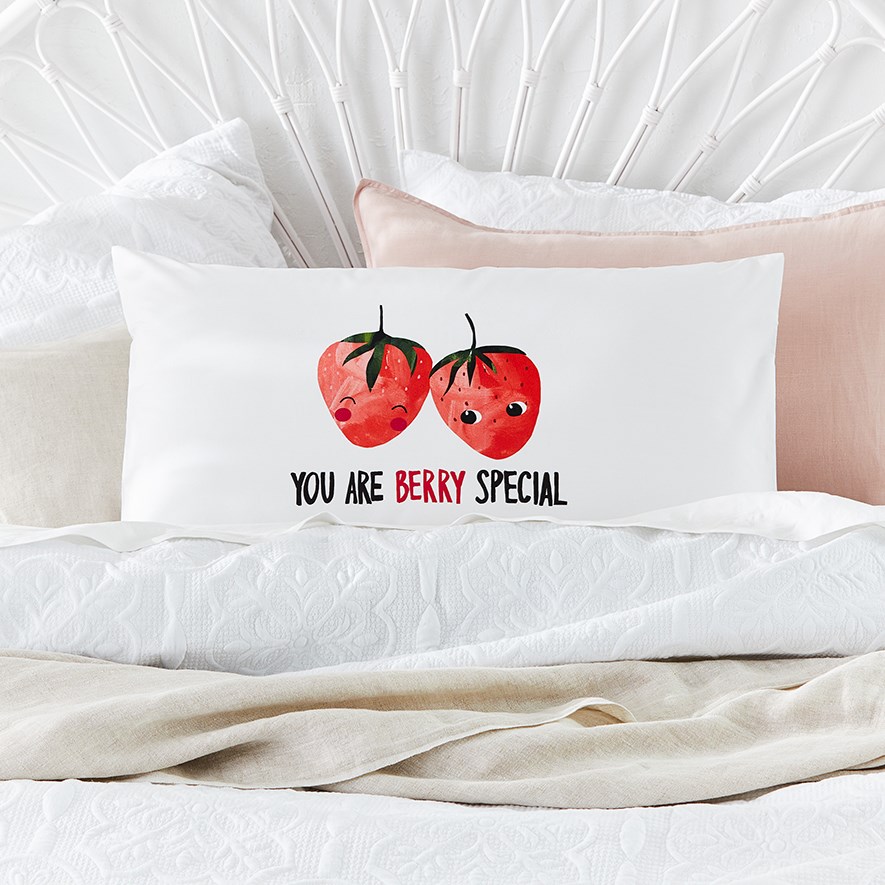 Berry Special Text Pillowcase | Adairs