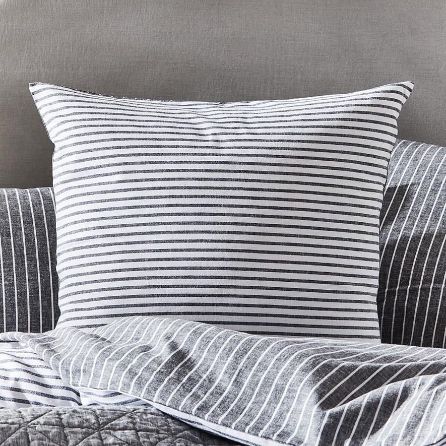Vintage Washed Linen Indigo Stripe Pillowcase | Adairs