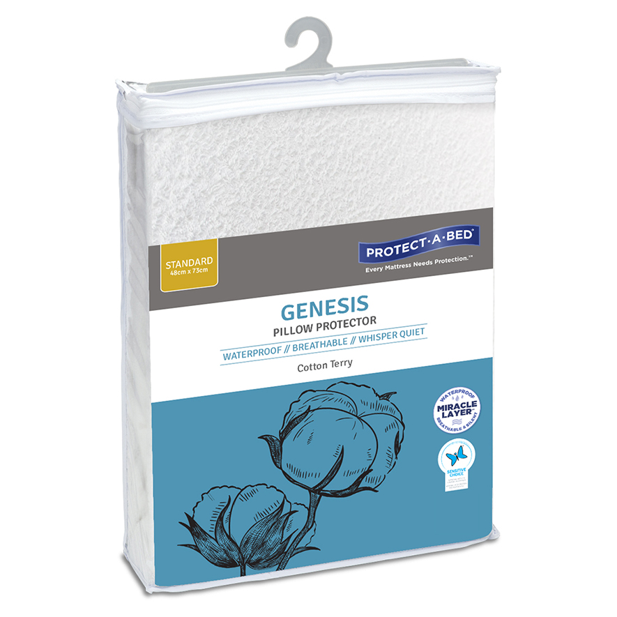 Genesis Cotton Terry Standard Pillow Protector | Adairs