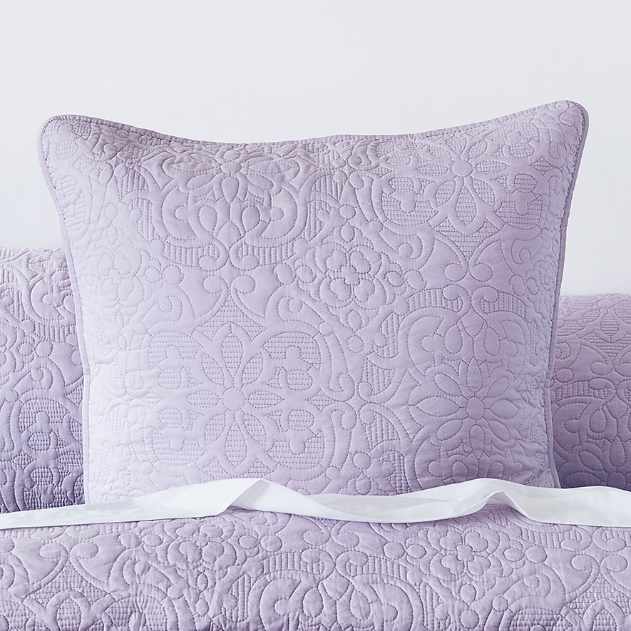 Chloe Lavender Quilted Quilt Cover Separates | Adairs