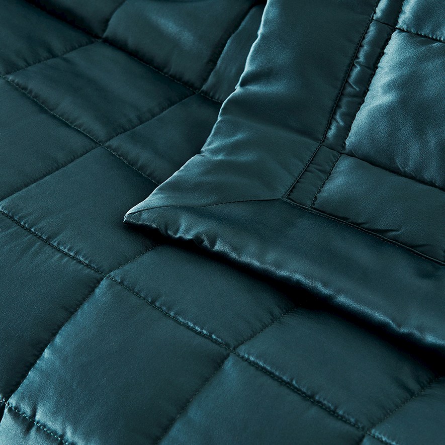 Alma Deep Teal Quilted Coverlet Separates | Adairs