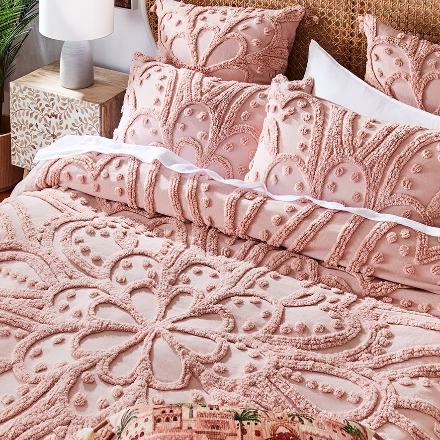 Tilly Tufted Rose Quilt Cover Separates | Adairs
