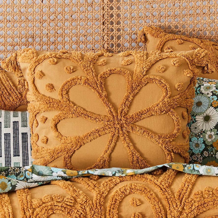 Tilly Tufted Spice Quilt Cover Separates | Adairs