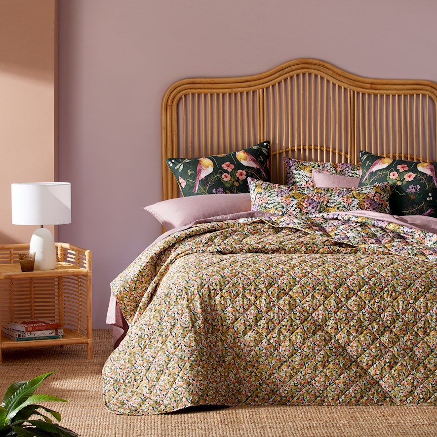 Enchanted Garden Multi Coverlet Separates | Adairs