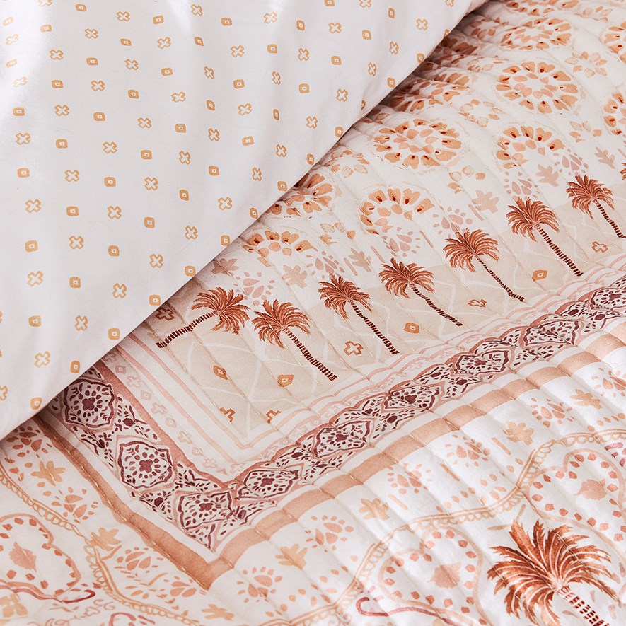Kai Quilted Clay Quilt Cover Separates | Adairs