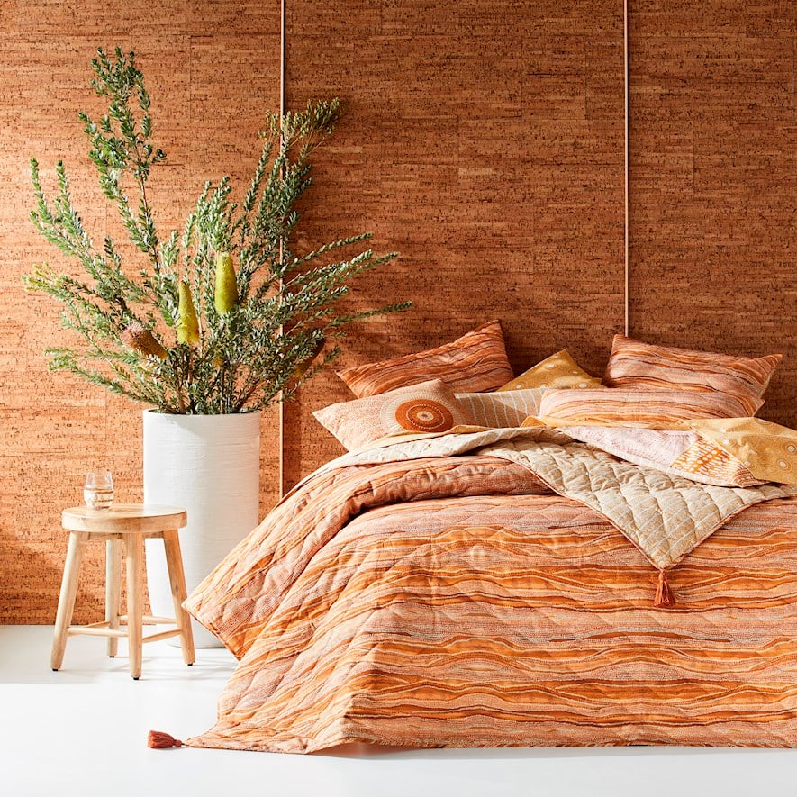 Brad Turner Biren Jagun Earth Coverlet Separates | Adairs