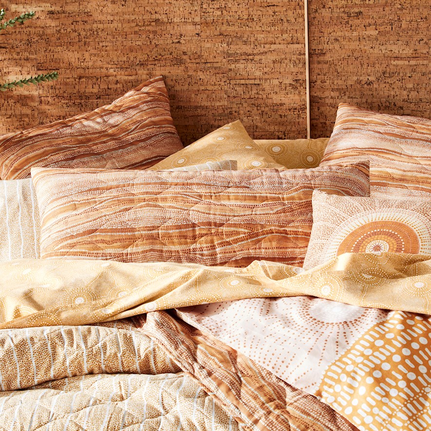 Brad Turner Biren Jagun Earth Coverlet Separates | Adairs