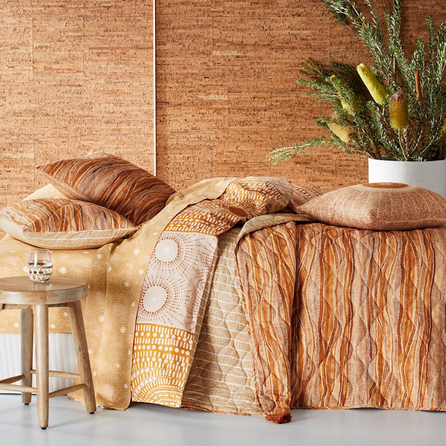 Brad Turner Biren Jagun Earth Coverlet Separates | Adairs