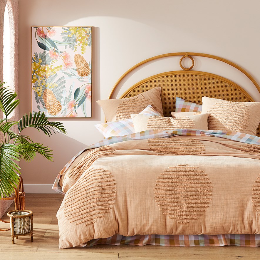 Kakadu Desert Peach Quilt Cover Separates | Adairs