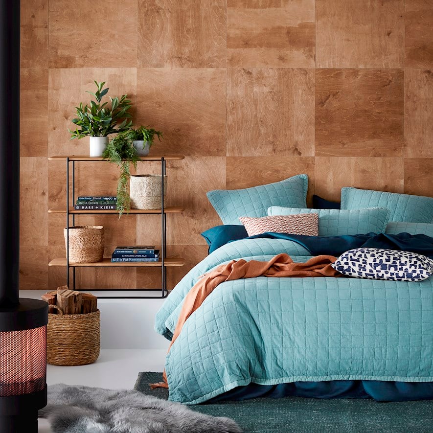 Mosman Seafoam Quilted Quilt Cover Separates | Adairs