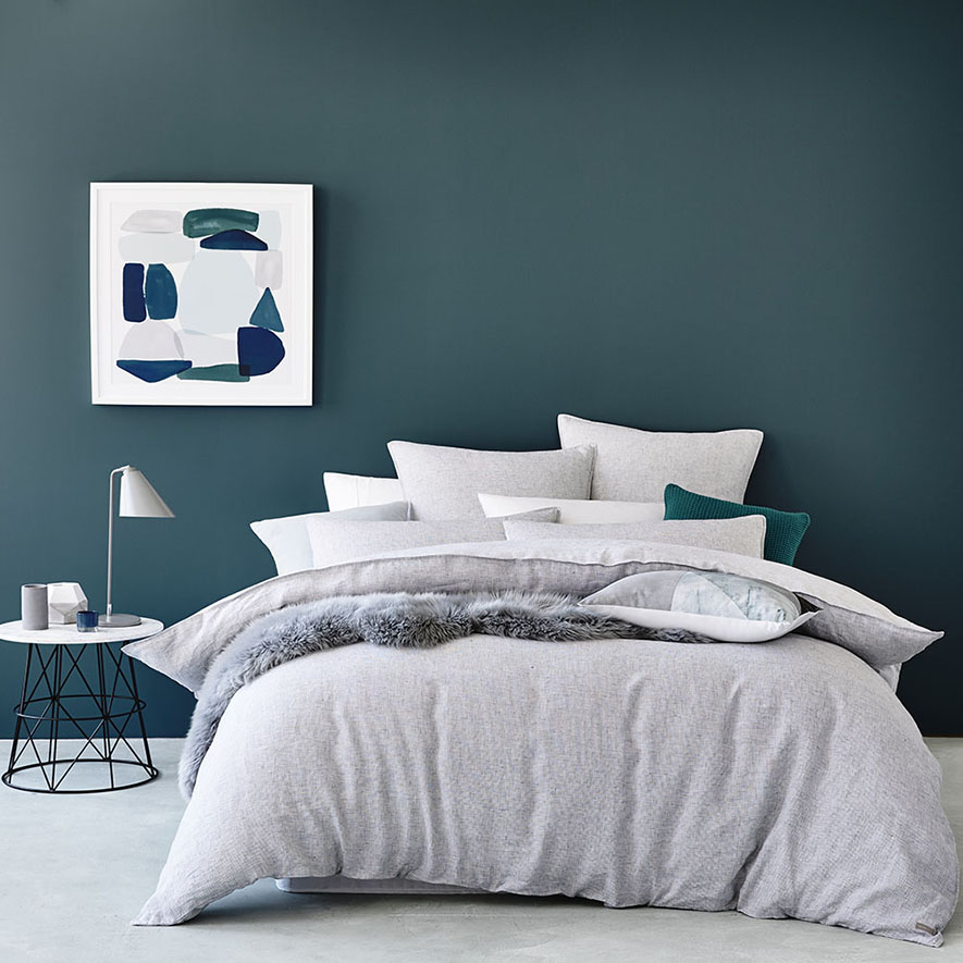 Vintage Washed Linen Check Quilt Cover Separates | Adairs