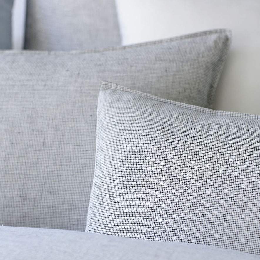 Vintage Washed Linen Check Quilt Cover Separates | Adairs