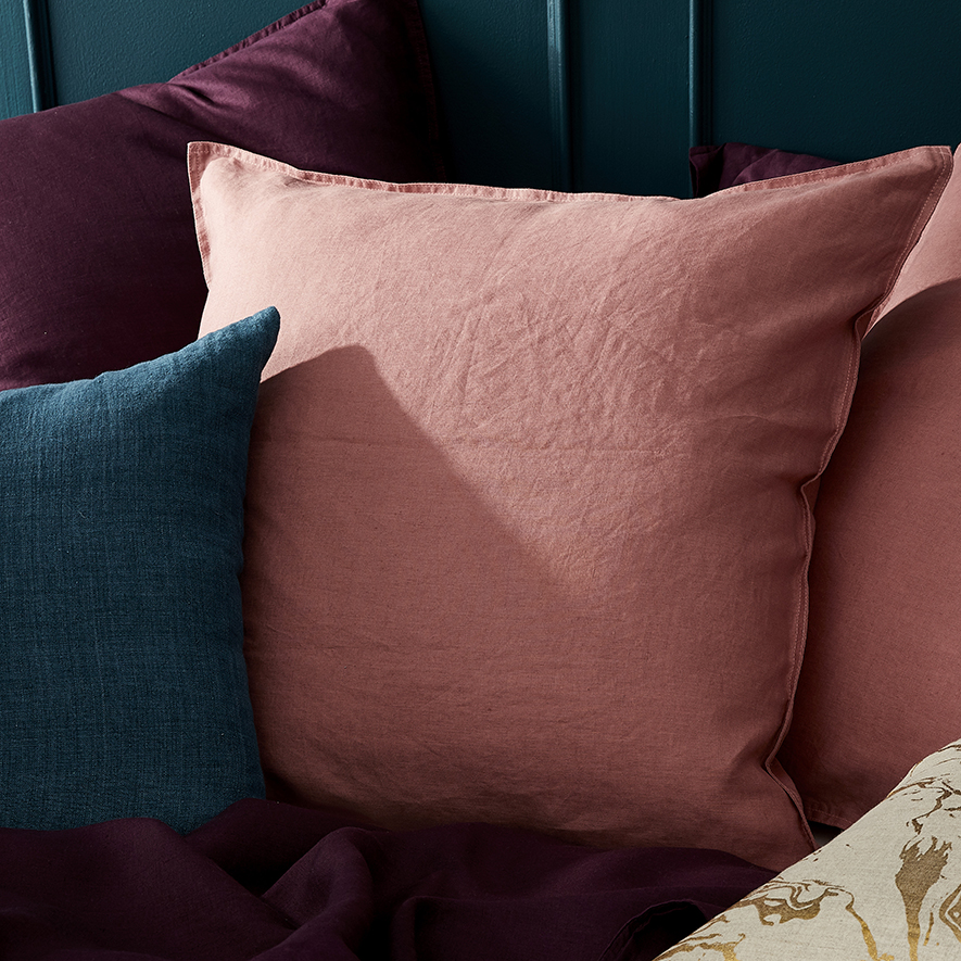 Vintage Washed Linen Dusty Rose Quilt Cover Separates | Adairs