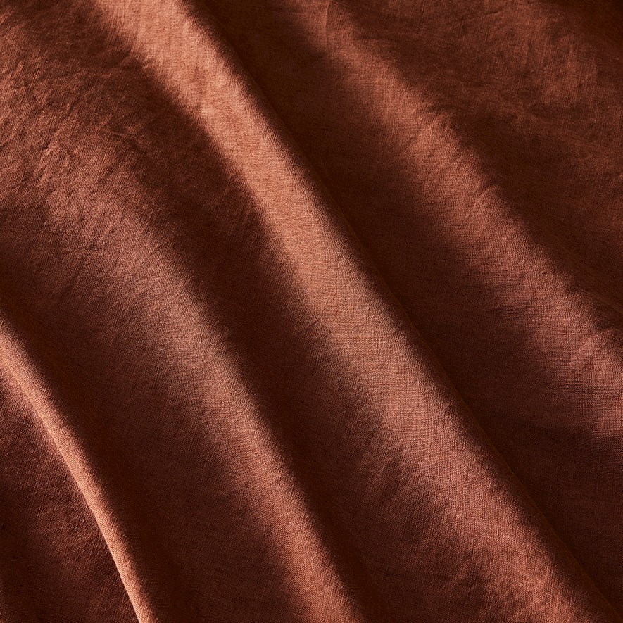 Vintage Washed Linen Paprika Quilt Cover Separates | Adairs