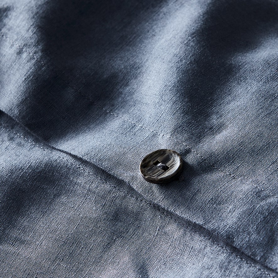 Vintage Washed Linen Steel Blue Quilt Cover Separates | Adairs