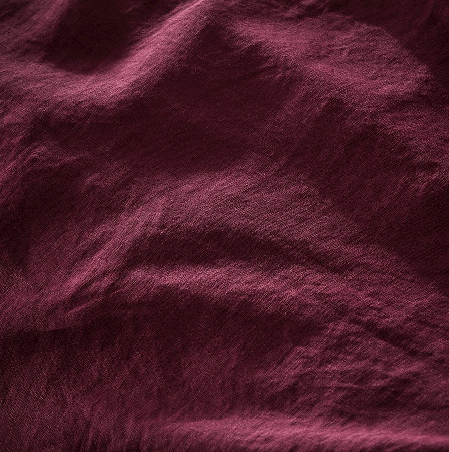 Vintage Washed Linen Bordeaux Quilt Cover Separates | Adairs