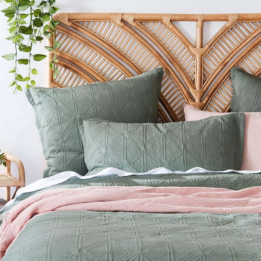Villa Khaki Quilt Cover Separates | Adairs