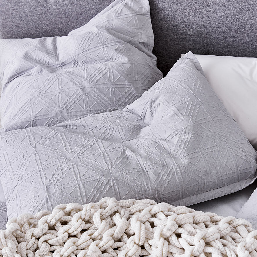 Home Republic - Villa Soft Grey Quilt Cover Separates | Adairs