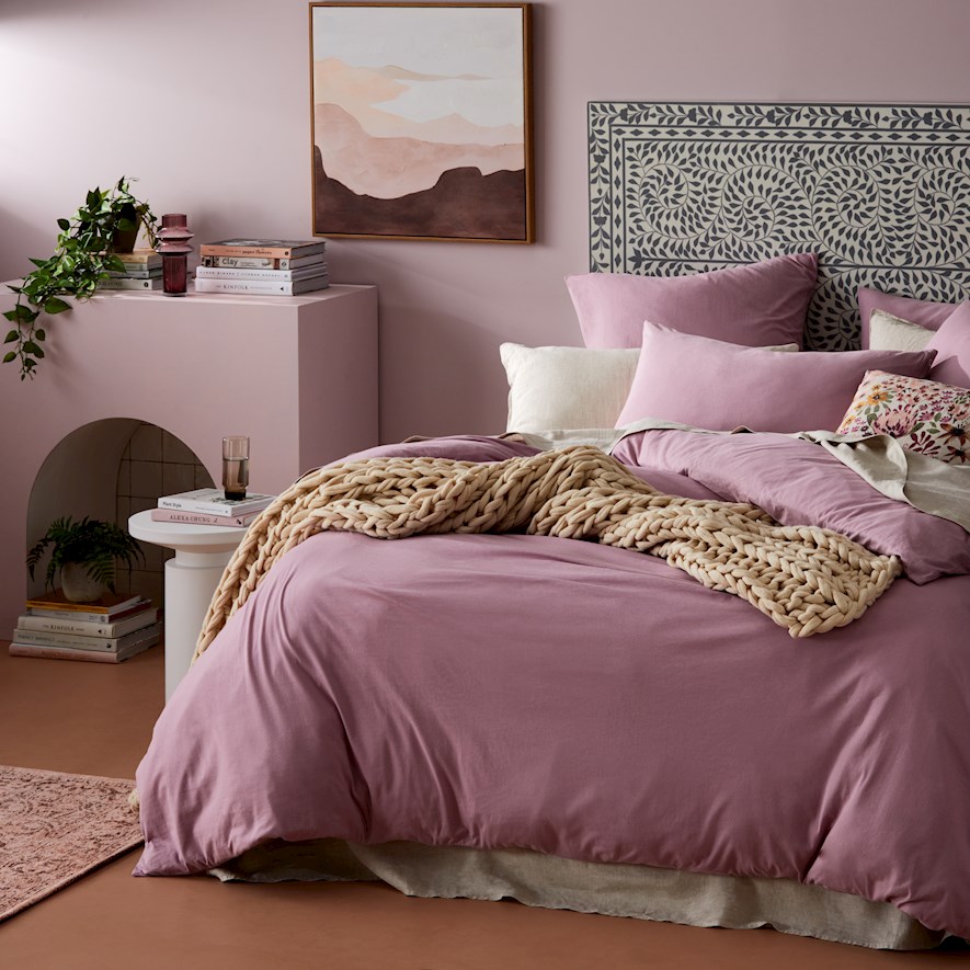 Ultra Soft Jersey Lavender Quilt Cover Separates | Adairs