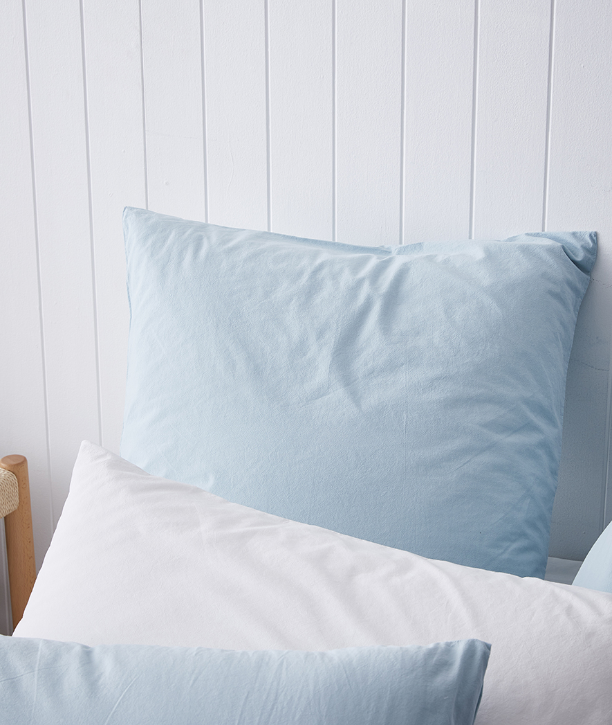 Home Republic - Stonewashed Cotton Ice Blue Quilt Cover | Adairs