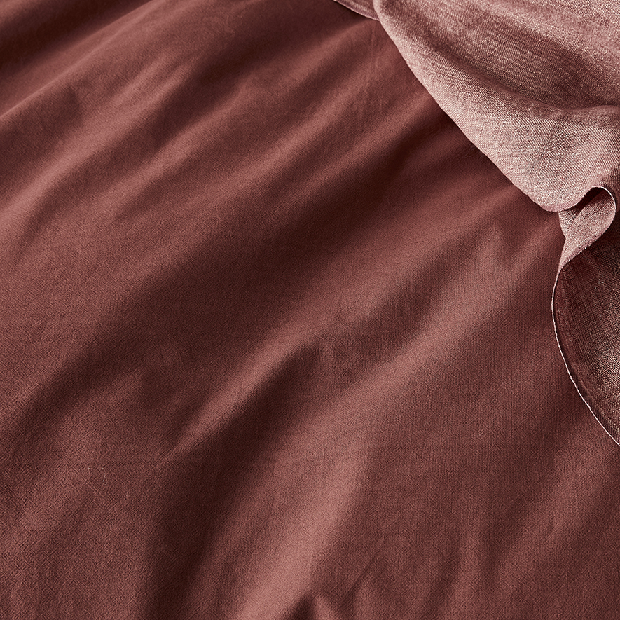 Home Republic - Stonewashed Cotton Rust Quilt Cover Separates | Adairs