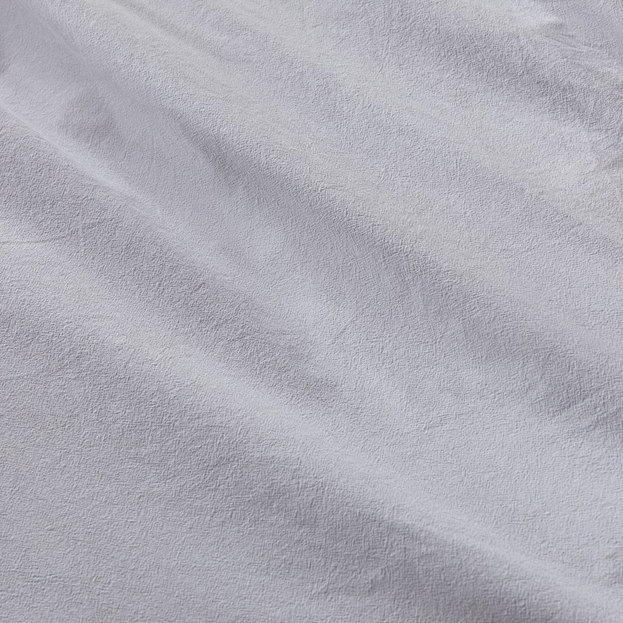 Stonewashed Cotton Silver Quilt Cover Separates | Adairs