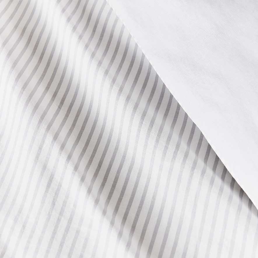 Stonewashed Cotton Printed Cloud Stripe Quilt Cover Separates | Adairs