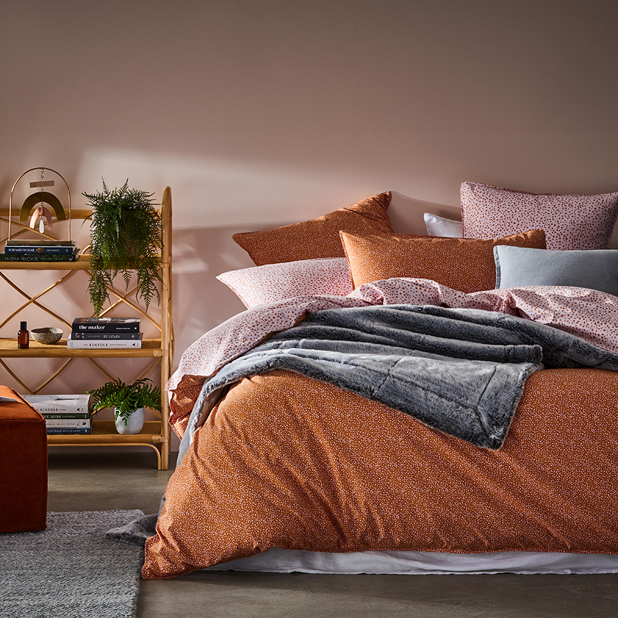 Stonewashed Printed Cotton Desert Spot Quilt Cover Separates | Adairs