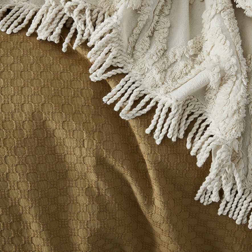 Hamilton Mustard Quilt Cover Set + Separates | Adairs