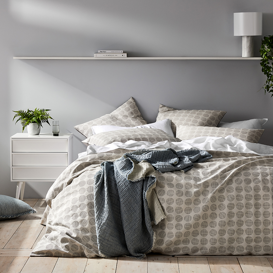 Home Republic - Tonka Grey Quilt Cover Set + Separates | Adairs