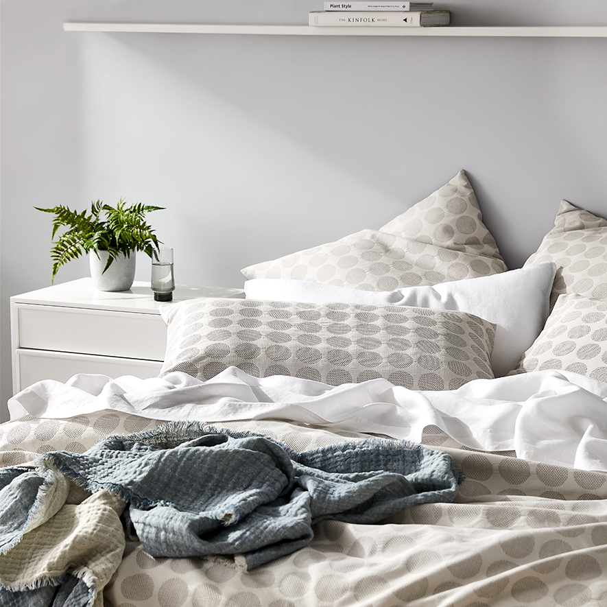 Home Republic - Tonka Grey Quilt Cover Set + Separates | Adairs
