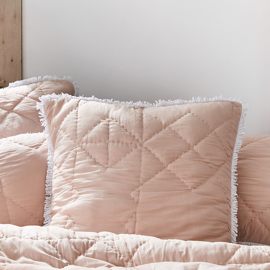 Home Republic - Amelie Pale Pink Quilted Quilt Cover Separates | Adairs
