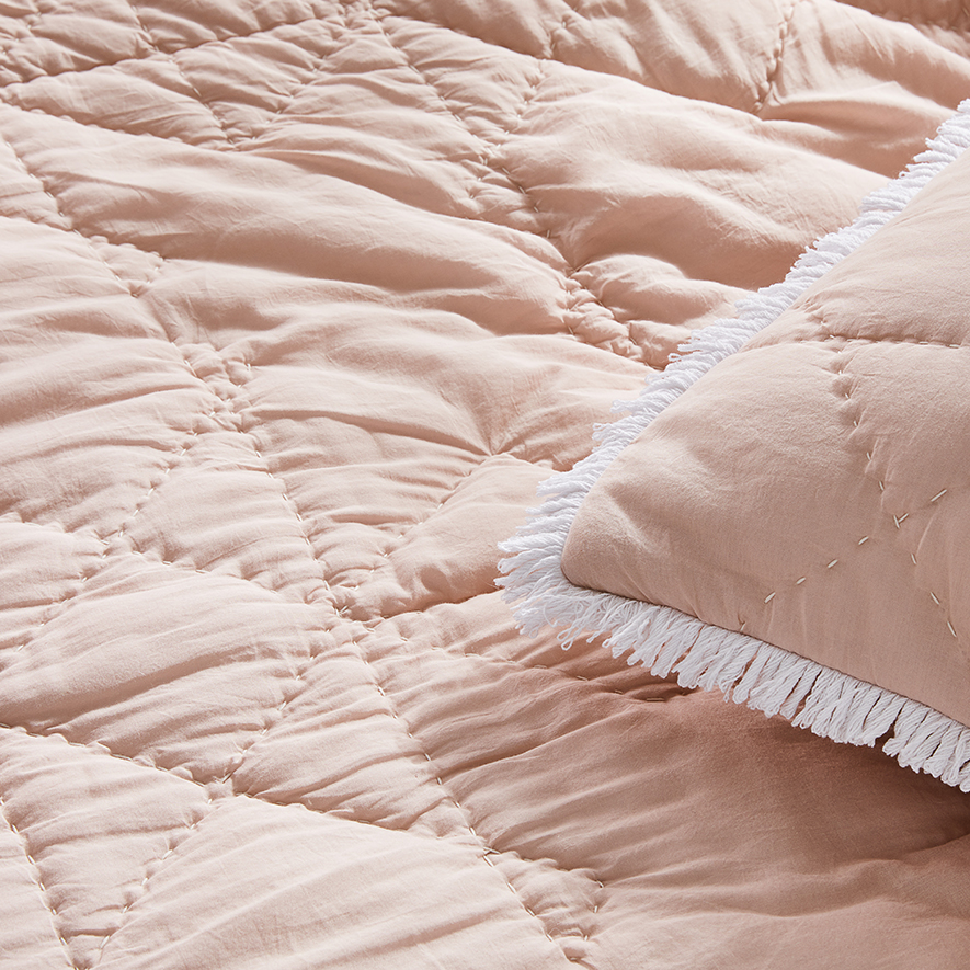 Home Republic - Amelie Pale Pink Quilted Quilt Cover Separates | Adairs