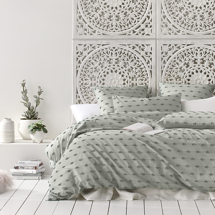 Home Republic - Sahara Kale Quilt Cover Set + Separates | Adairs