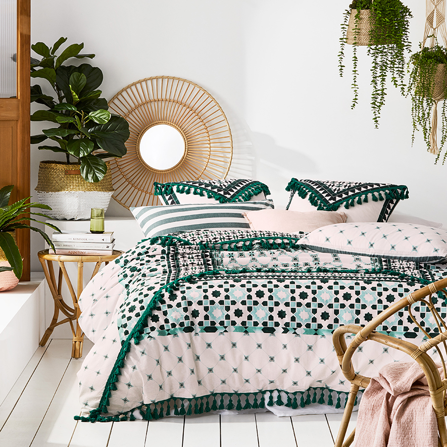 Home Republic - Sierra Emerald Quilt Cover Separates | Adairs