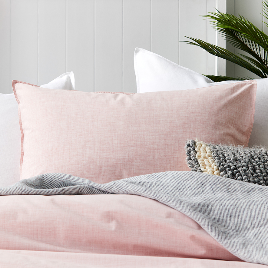Home Republic - Eco Cotton Pink Quilt Cover Set + Separates | Adairs
