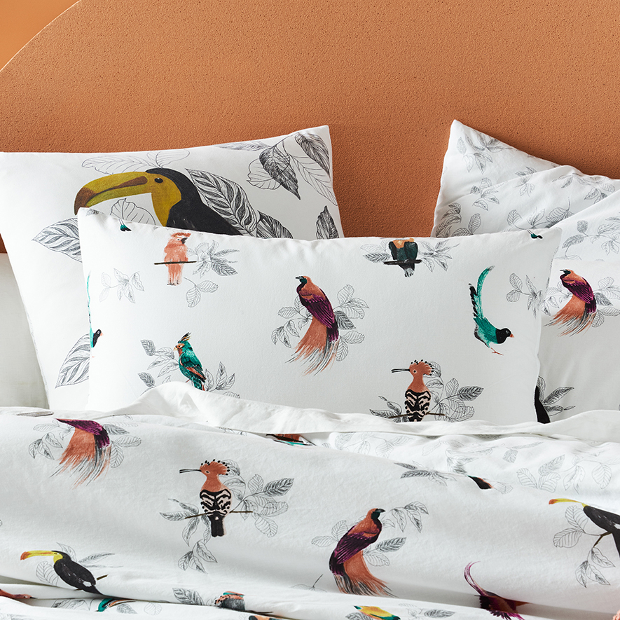 Home Republic - Birdsong Multi Quilt Cover Set + Separates | Adairs