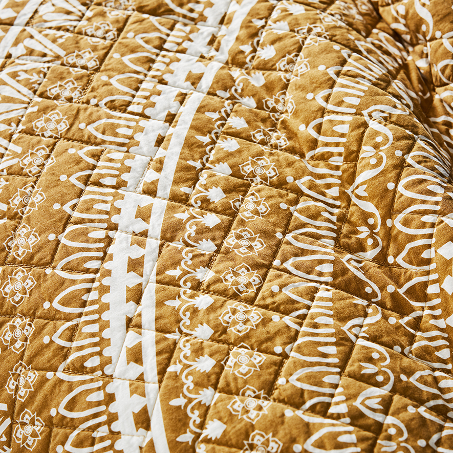 Karma Quilted Cinnamon Quilt Cover Separates | Adairs