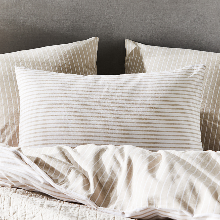 Vintage Washed Linen Cotton Linen Stripe Quilt Cover | Adairs