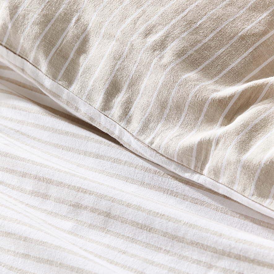 Vintage Washed Linen Cotton Linen Stripe Quilt Cover | Adairs
