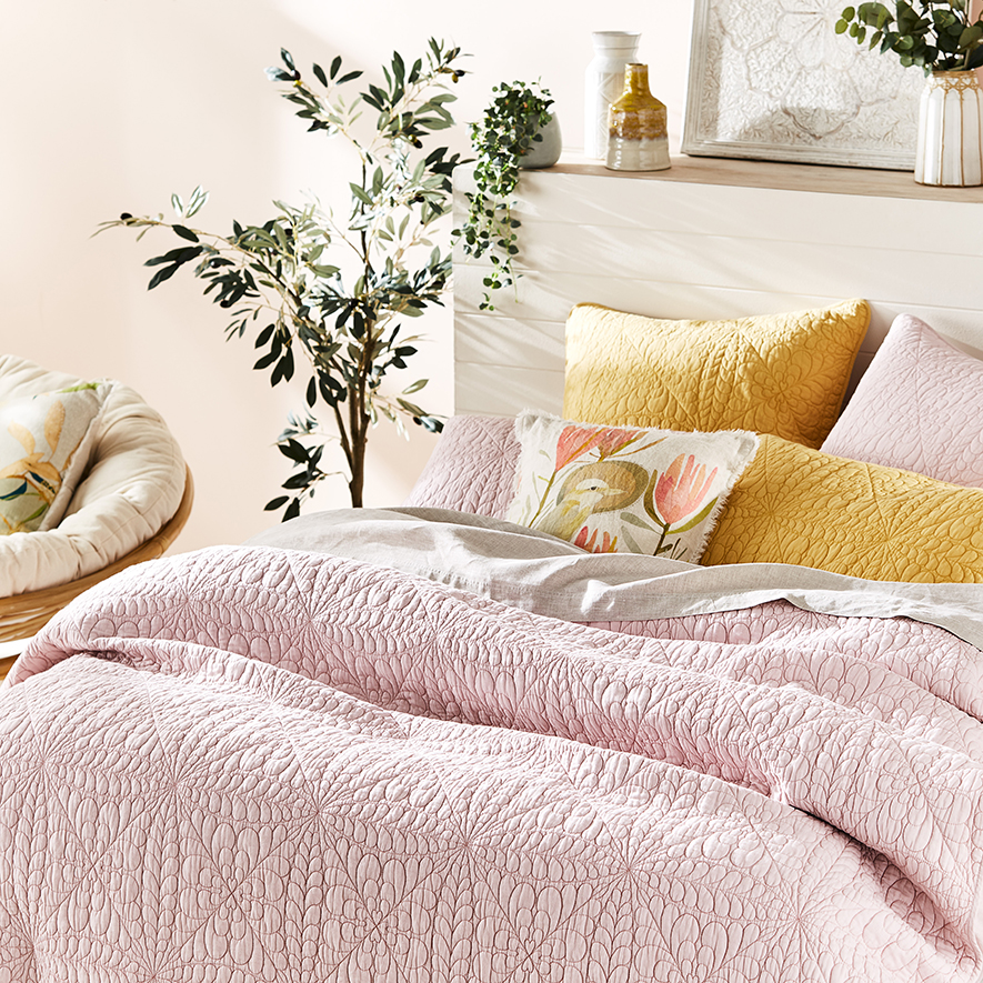Daisy Petal Quilted Quilt Cover Separates | Adairs
