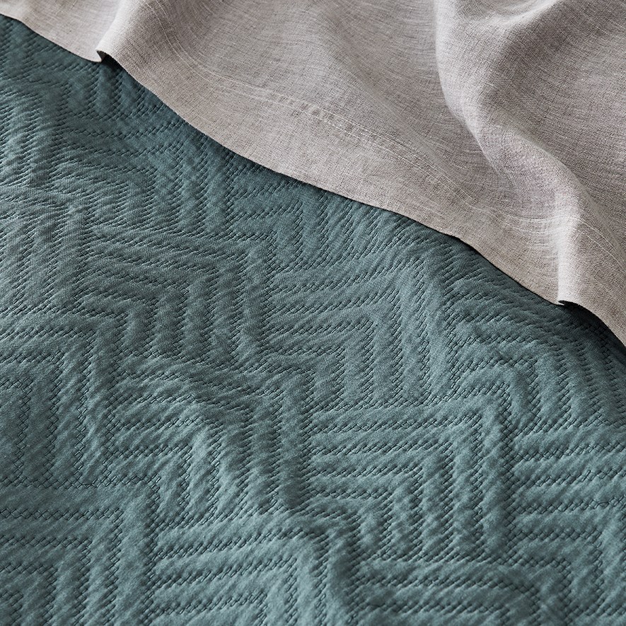 Home Republic - Colvin Teal Quilted Quilt Cover Separates | Adairs