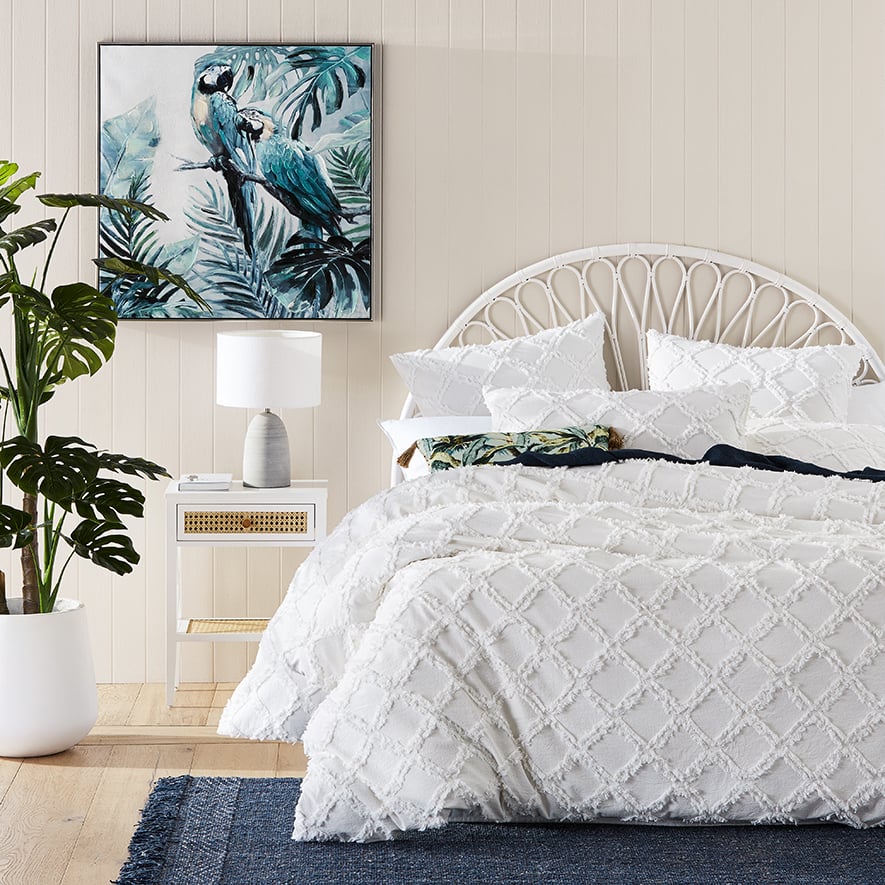 Flynn Off White Quilt Cover Separates | Adairs